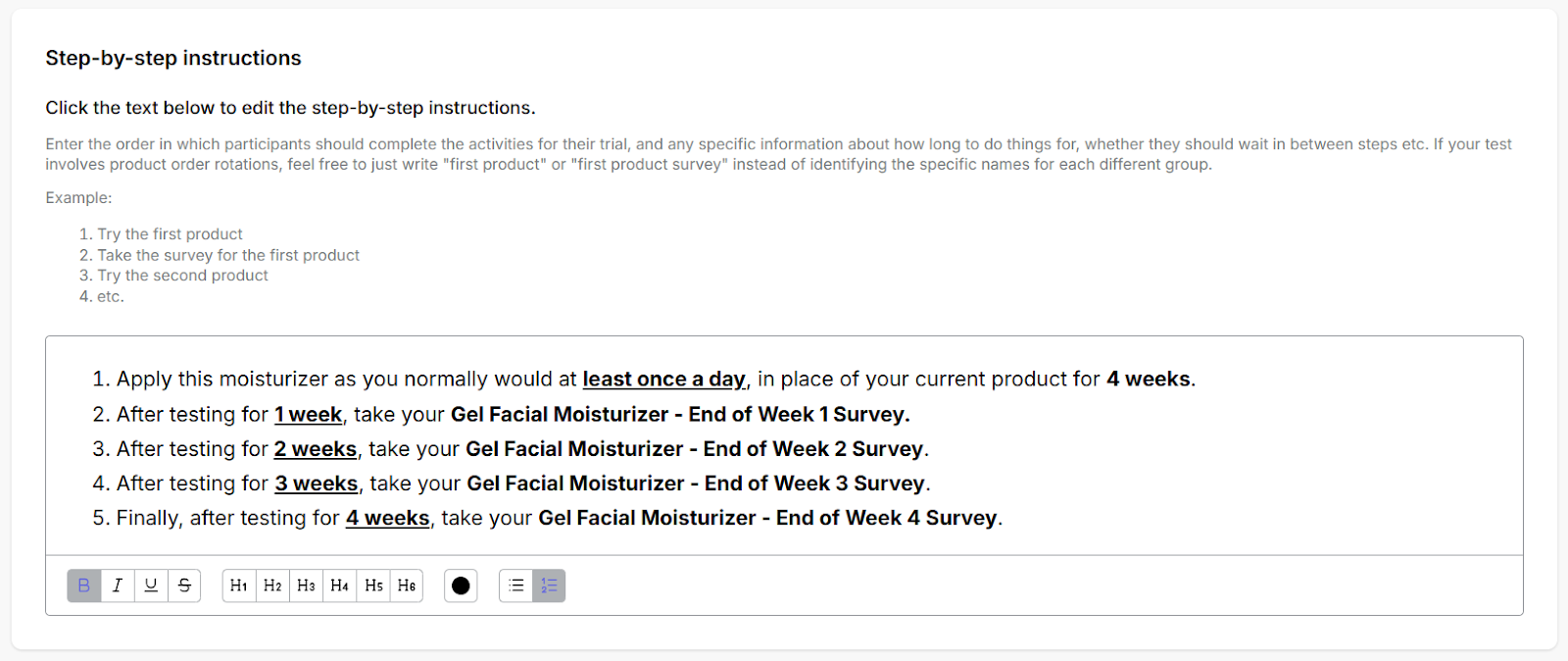 Creating Instructions